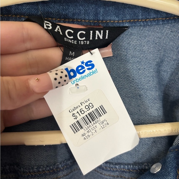 Baccini | Jackets & Coats | Baccini Dark Blue Jean Jacket | Poshmark